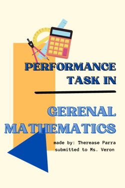 Book Creator | Performance Task in General Mathematics