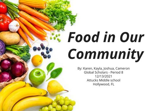 Book Creator | Food in Our Community