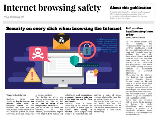 Book Creator | Internet browsing safety