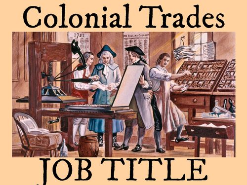 Book Creator | Gr 4 Colonial Jobs Template