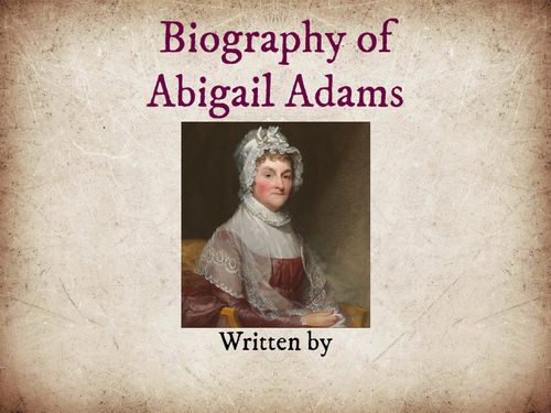 Book Creator | Grade 4 Abigail Adams Biography