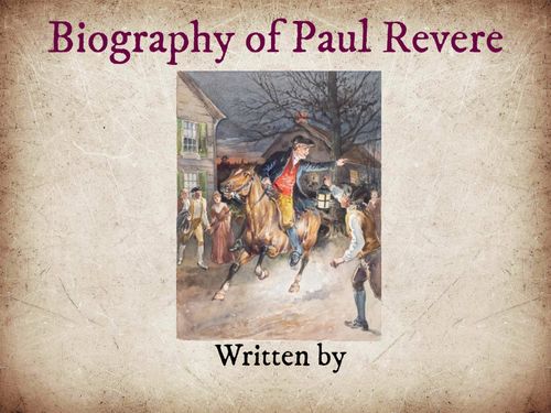 Book Creator | Gr 4 Paul Revere Biography
