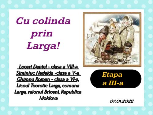 Book Creator | Cu colinda prin Larga!