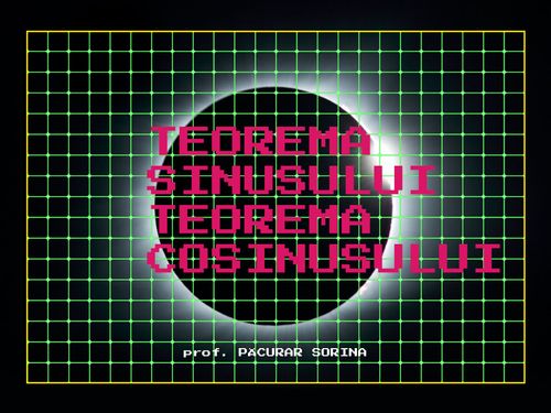 Book Creator | Teorema sinusului și a cosinusului