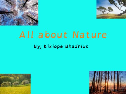 Book Creator | All About Nature