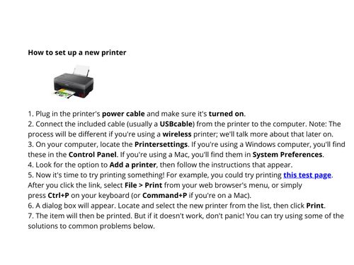 Book Creator | how to use printer