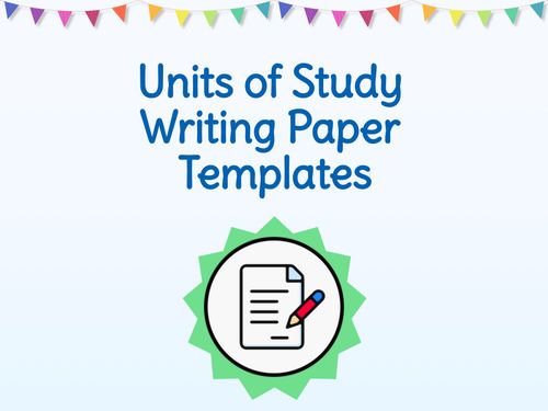 Book Creator | Units of Study - Writing Paper Template (PRINTING COPIES)