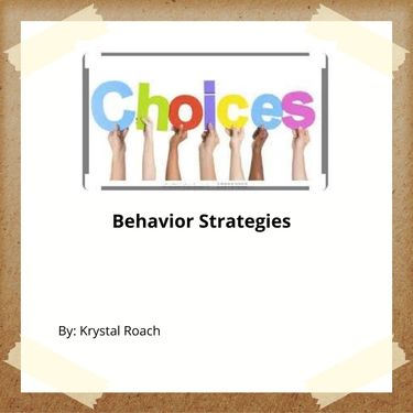 Book Creator | Behavior Strategies