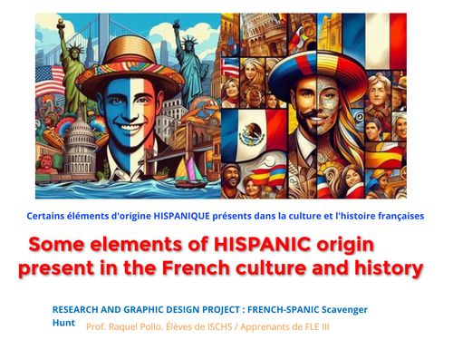Book Creator | Some elements of HISPANIC origin present in the French ...
