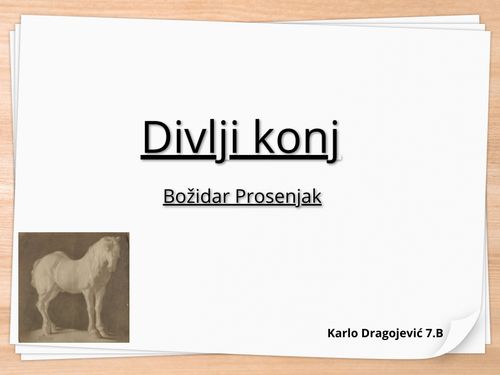Book Creator | Divlji konj