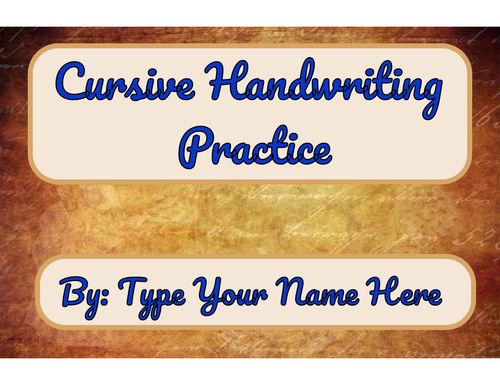 Book Creator | Cursive Handwriting Practice