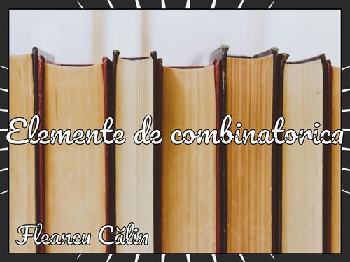 Book Creator | Elemente de combinatorica