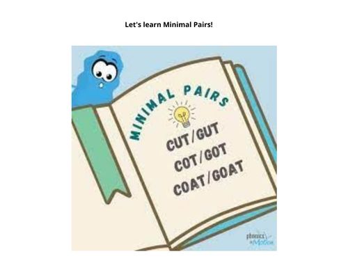 Book Creator | Minimal Pairs