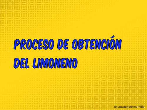 Book Creator - Obtención del Limoneno