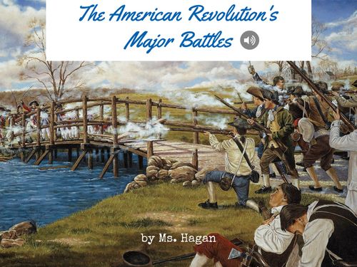 Book Creator | American Revolution Battles Timeline