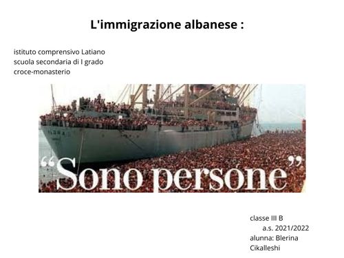 Book Creator | l'immigrazione albanese : cause e conseguenze