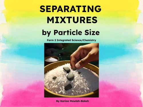 Book Creator | Separating Mixtures by Particle Size