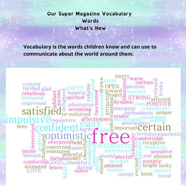 Book Creator | Super Magazine Vocabulary Words