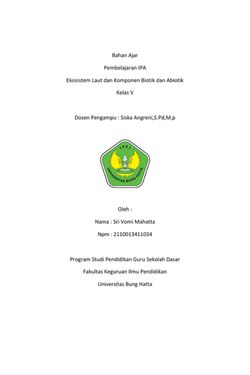 Book Creator | Ekosistem Laut dan Komponen Biotik dan Abiotik