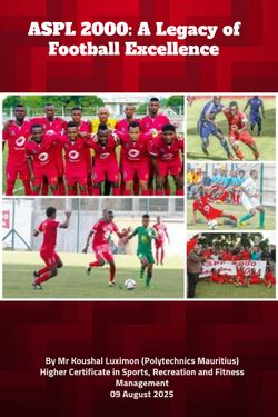 Book Creator | ASPL 2000: A Legacy of Football Excellence