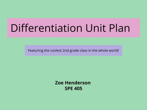 Book Creator | Differentiation Unit Plan