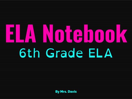 Book Creator | ELA Notebook