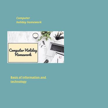 Book Creator | Computer Holiday Homework