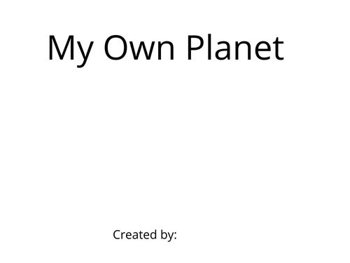 Book Creator | My Own Planet