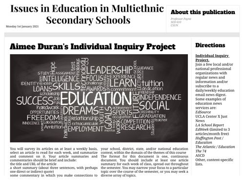 Book Creator | Inquiry