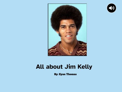 Book Creator | All About Jim Kelly