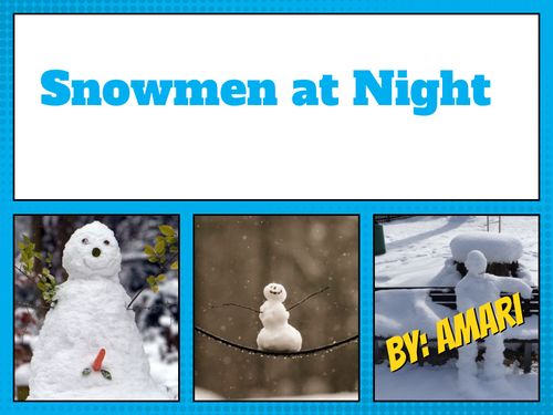 Book Creator | Snowmen at Night