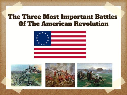 Book Creator | The Three Most Important Battles Of The American Revolution
