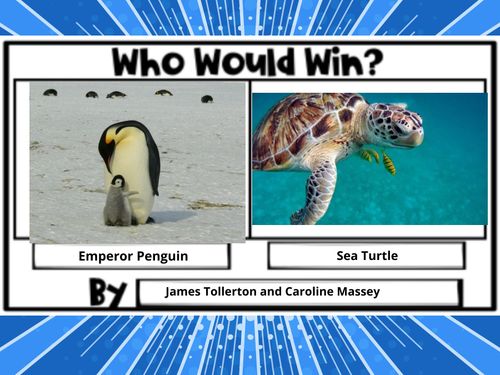 Book Creator | Sea Turtle vs. Emperor Penguin