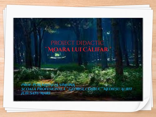 Book Creator | Proiect didactic-Moara lui Călifar