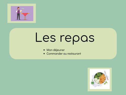 Book Creator | A2 - Mon déjeuner | Commander au restaurant