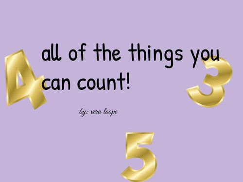 Book Creator | All the things you can Count