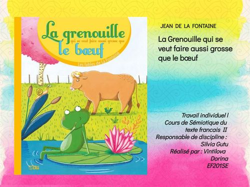 Book Creator | La Grenouille qui se veut faire aussi grosse que le bœuf ...