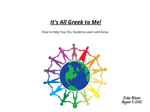 Book Creator | It's All Greek to Me! How to Help Your ELL Students ...