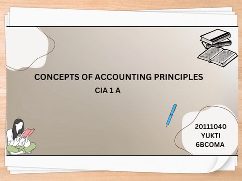 Book Creator | ACCOUNTING CONCEPTS AND PRINCIPLES