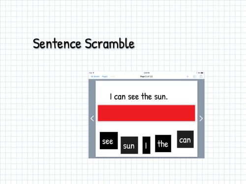 Book Creator | Sentence Scramble