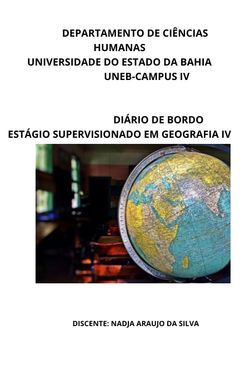 Book Creator | Diário de Bordo :Estágio Supervisionado em Geografia III