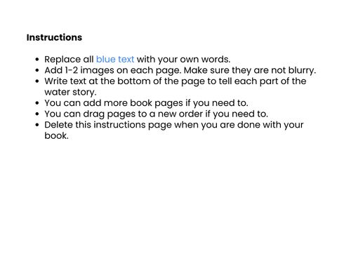 Book Creator | Water World Book Template