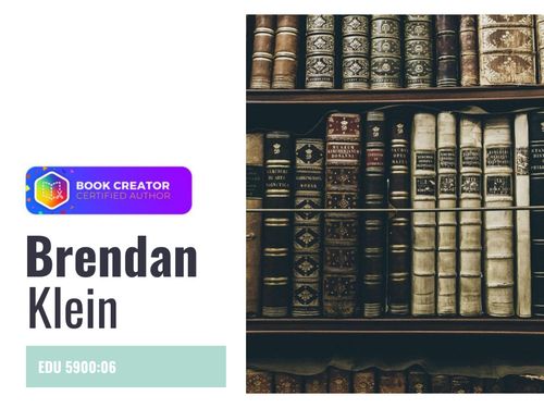 Book Creator | Brendan Klein Accessibility Journal