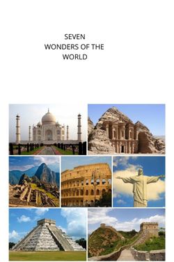 Book Creator | Brief Introduction to Seven Wonders of World