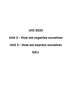 Book Creator | UOI 2023 U2 - U3 OAs