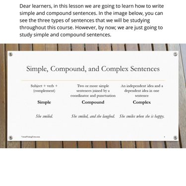 Book Creator | Simple and Compound Sentences