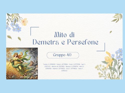 Book Creator | Mito di Demetra e Persefone