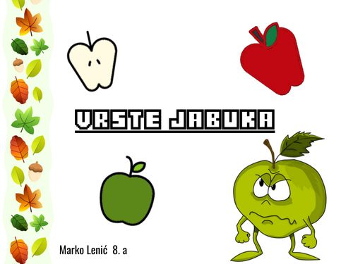 Book Creator | Vrste jabuka