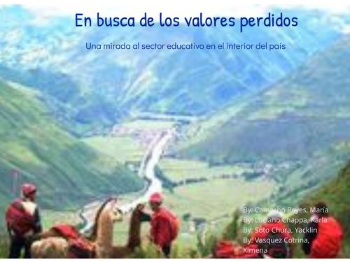 Book Creator | En busca de los valores perdidos