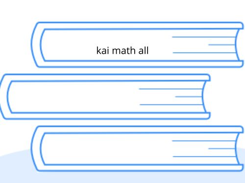 Book Creator | kai math all